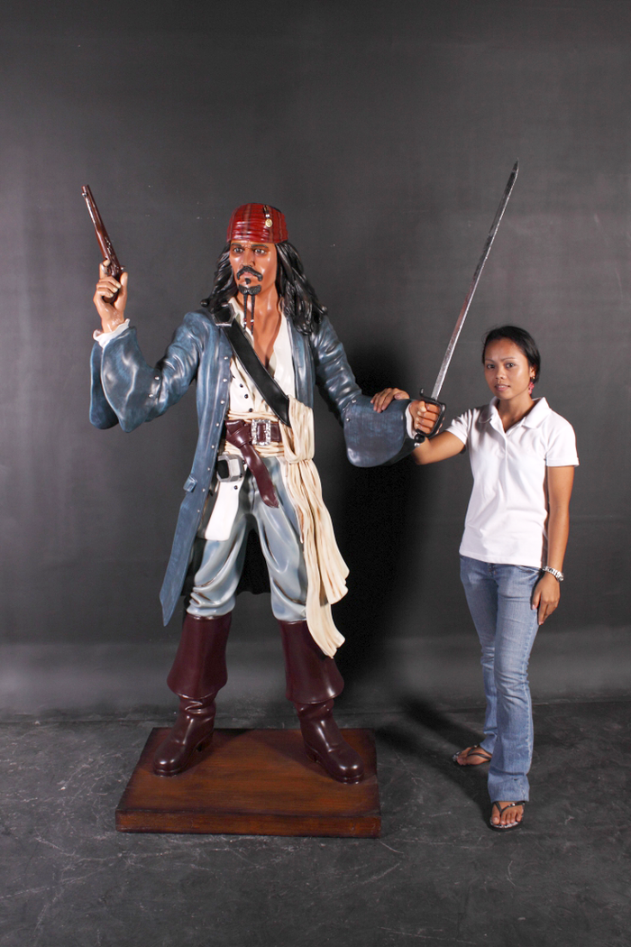 Pirate Life Size Statue N Gun| LM Treasures