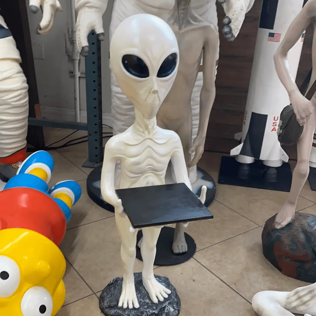 Alien Butler Waiter Life Size Statue | LM Treasures – LM Treasures