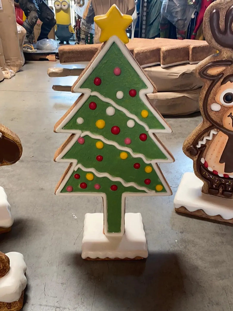 Small Gingerbread Christmas Tree Statue | LM Treasures