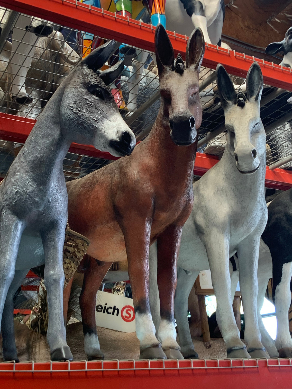 Brown Donkey Life Size Statue | LM Treasures