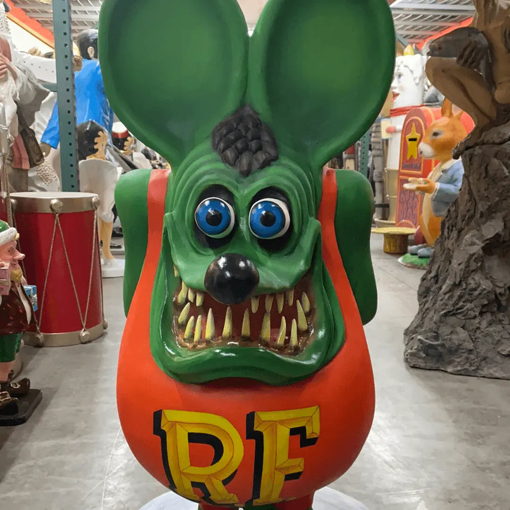 Green Rat Over Sized Statue| LM Treasures