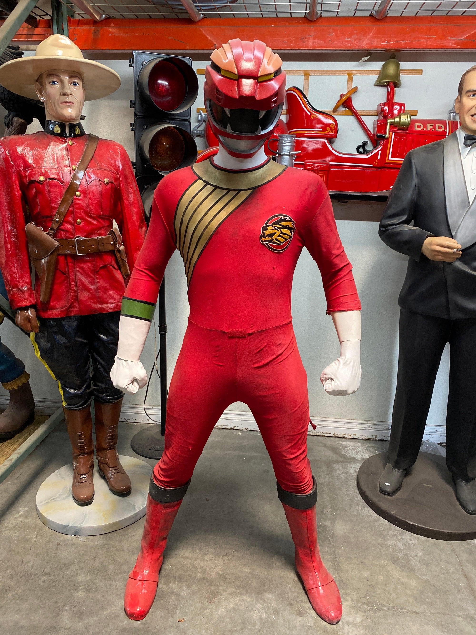 Pre-Owned Red Power Ranger Life Size Statue #2 | LM Treasures