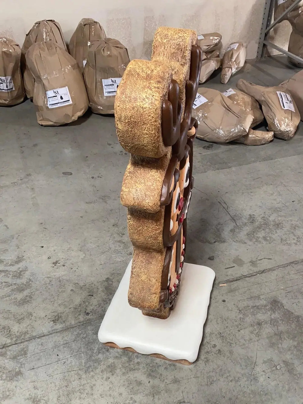 Reindeer Gingerbread Cookie Over Sized Statue | LM Treasures
