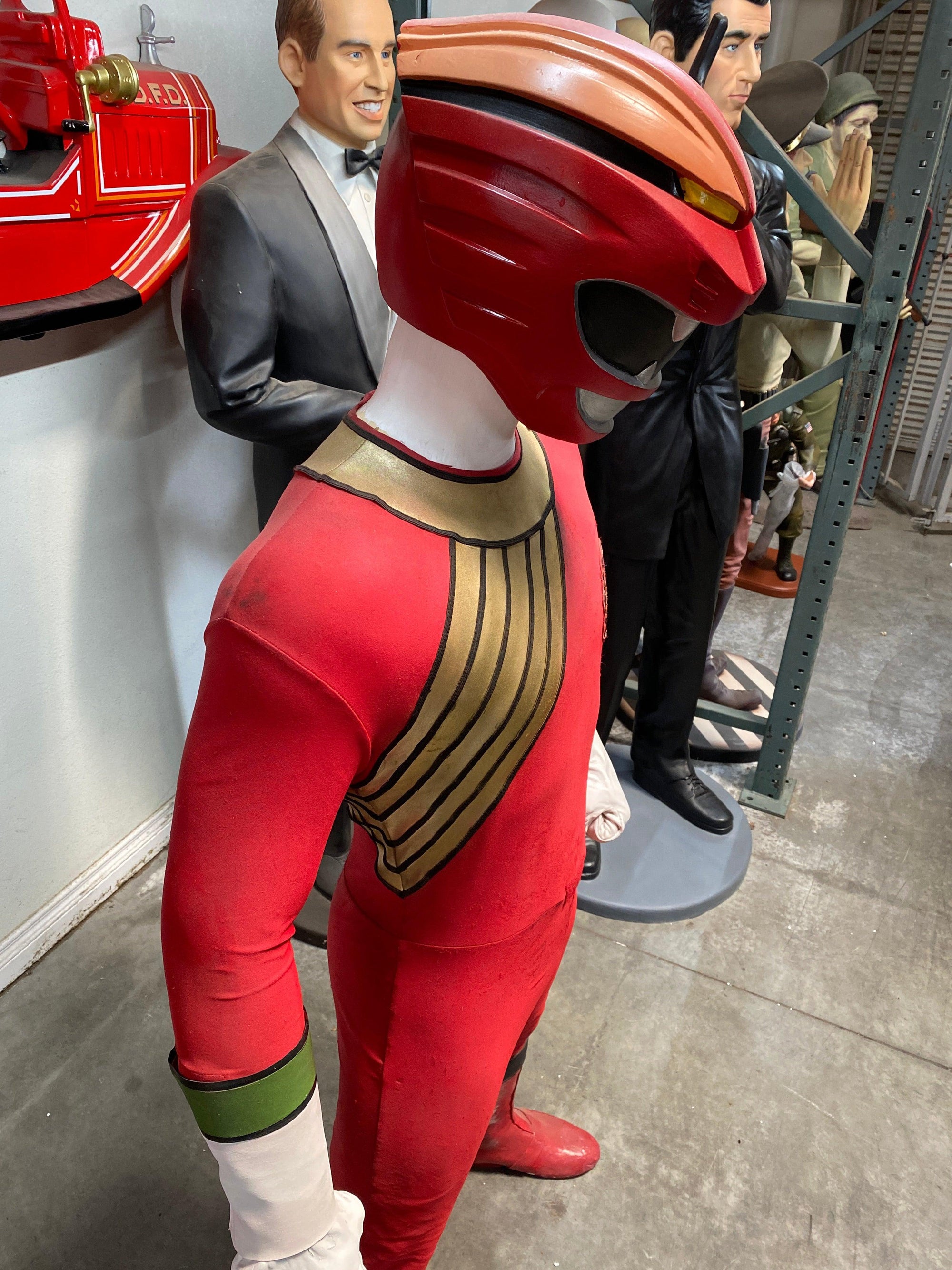 Pre-Owned Red Power Ranger Life Size Statue #2 | LM Treasures