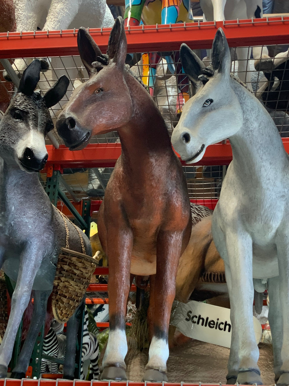 Brown Donkey Life Size Statue | LM Treasures