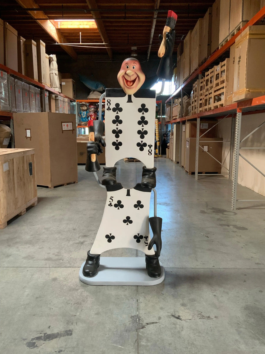 Stacked Playing Cards Life Size Statue| LM Treasures