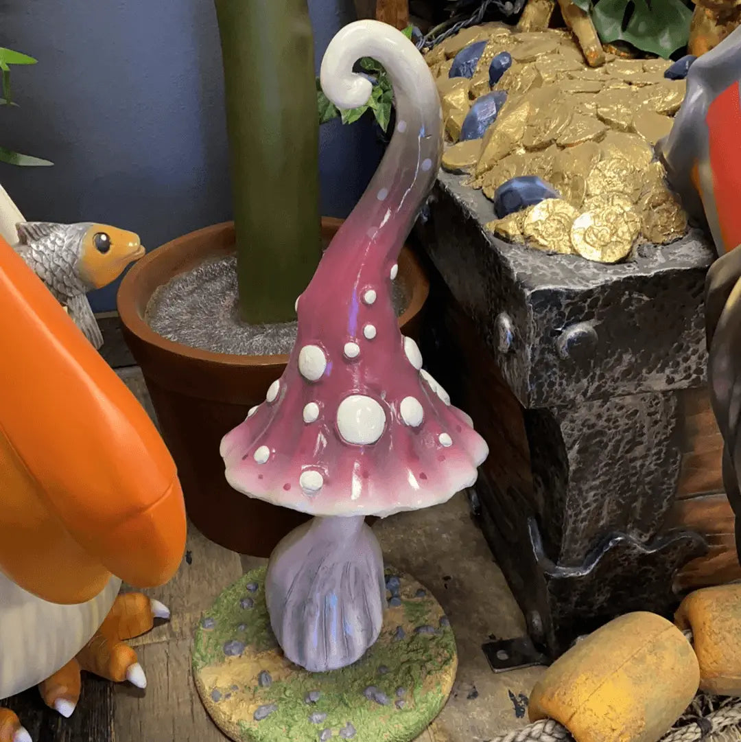 Small Dotted Mushroom Over Sized Statue | LM Treasures