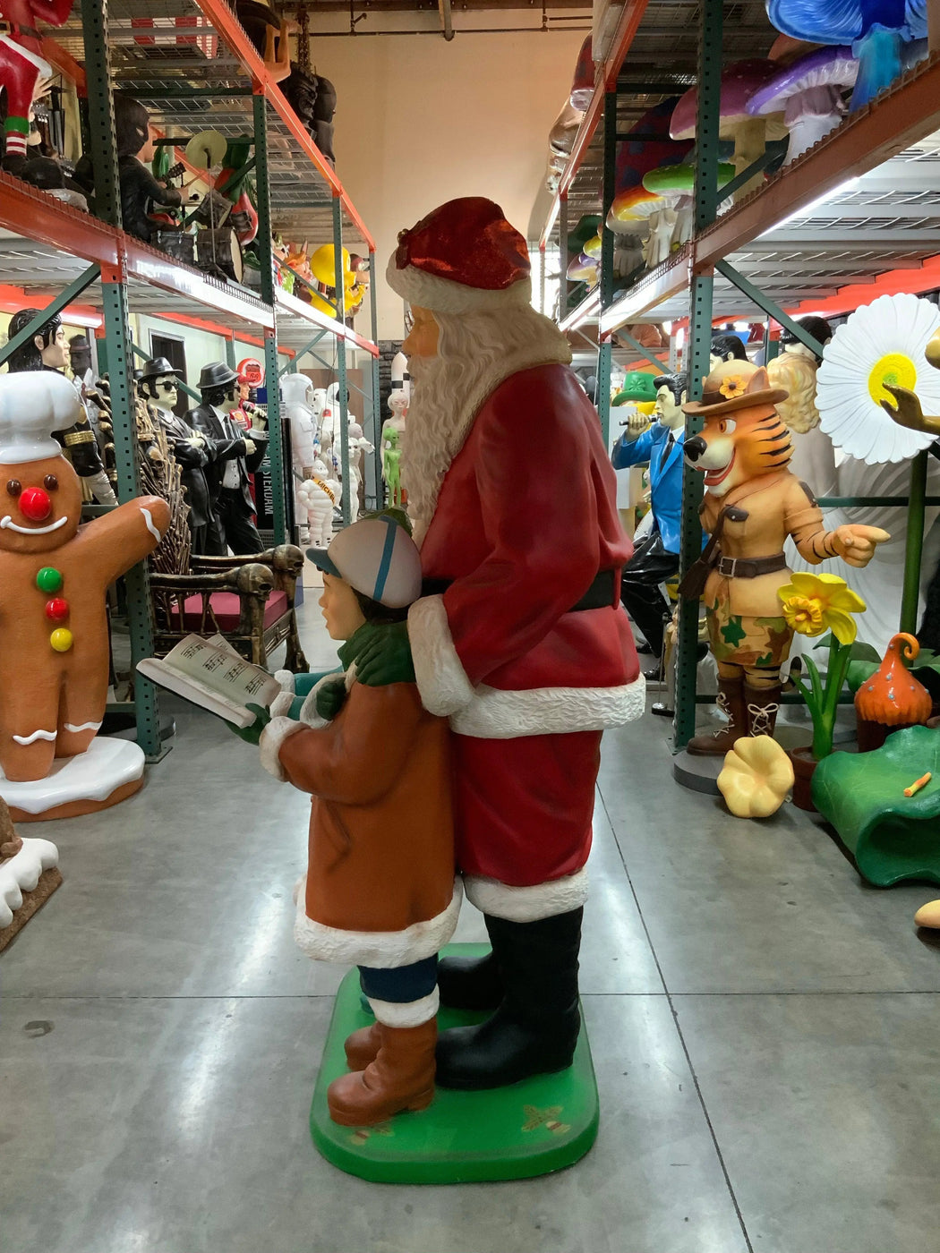 Santa Claus With Children Life Size Christmas Statue - LM Treasures ...